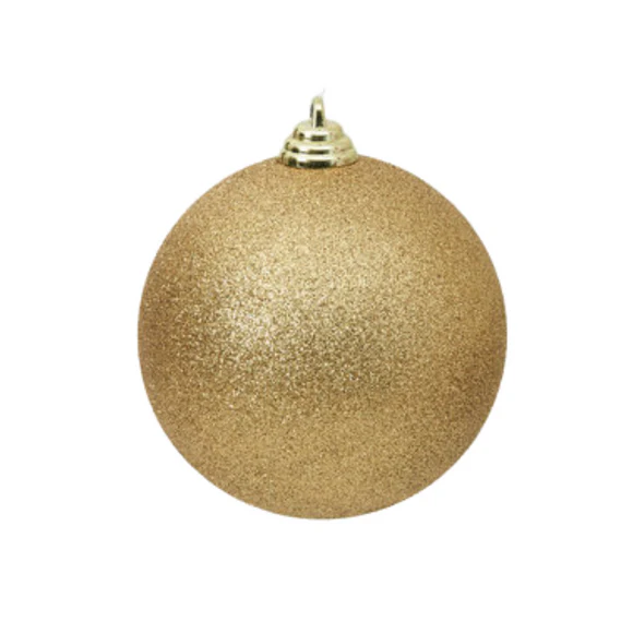 5" Gold Glitter Ball Orn | Lary's Designs